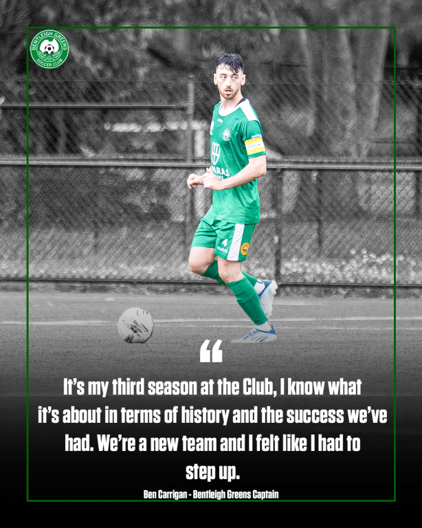 Captain Carrigan roaring to go for Season 2023 - Bentleigh Green Soccer ...